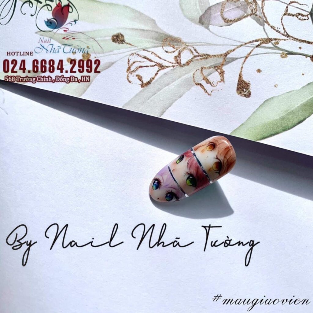 Mẫu nail Manga Chibi - Dạy học nail chuyên nghiệp - Học làm nail
